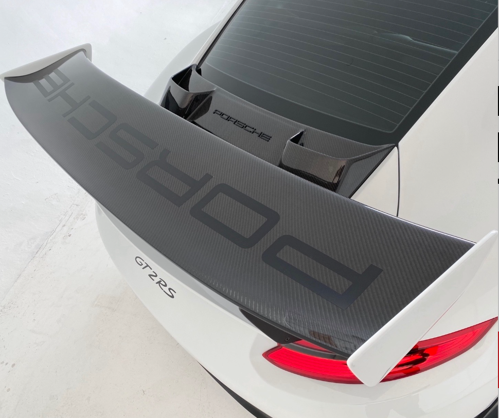 PORSCHE WICKED GT2 RS CARBON FIBER SPOILER WING, WITH DUAL CARBON AIR ...